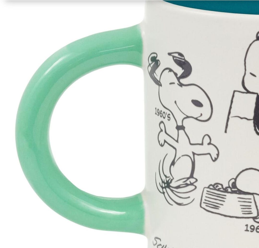 Peanuts 75th Anniversary Snoopy Through the Decades Mug - Etsy