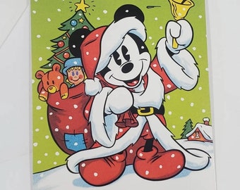 Merry and Bright Mickey Christmas Cards, Christmas Lights Card, Holiday ...
