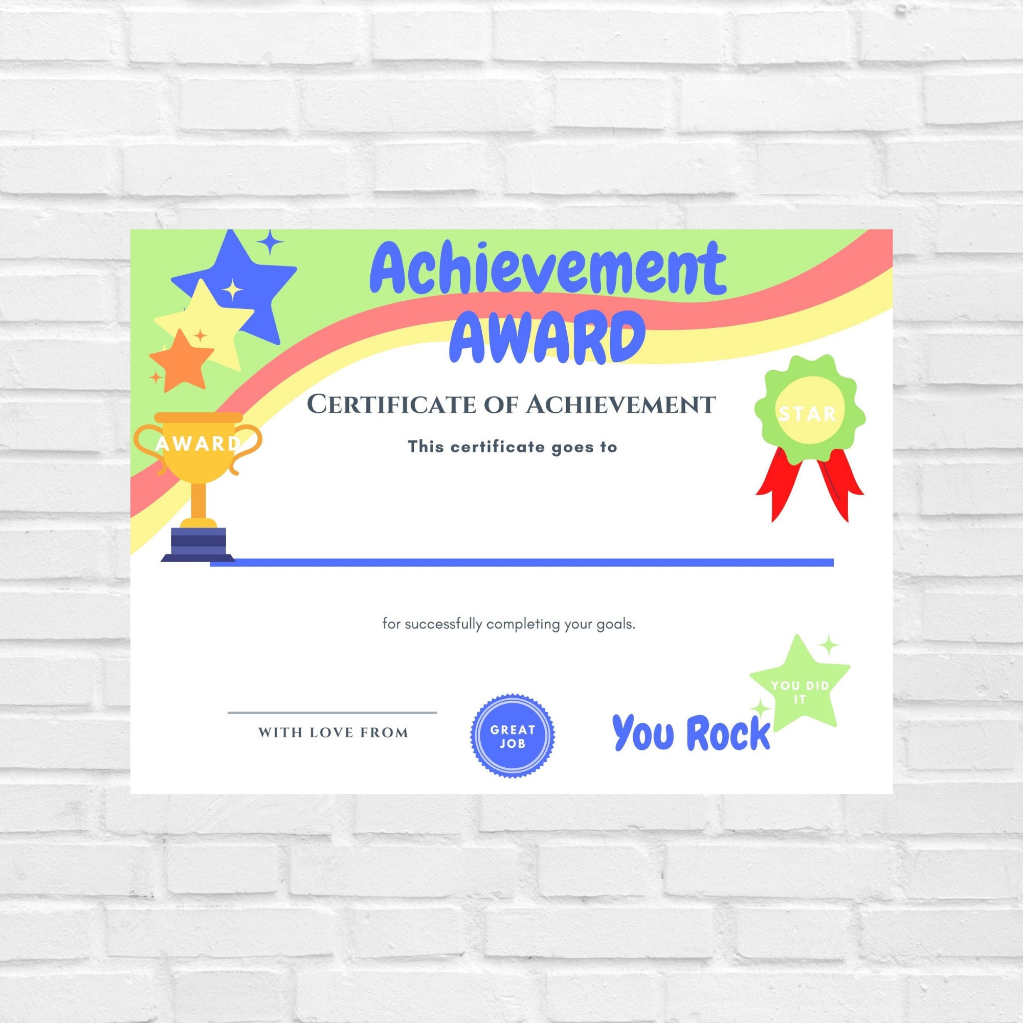 You Rock Award Template