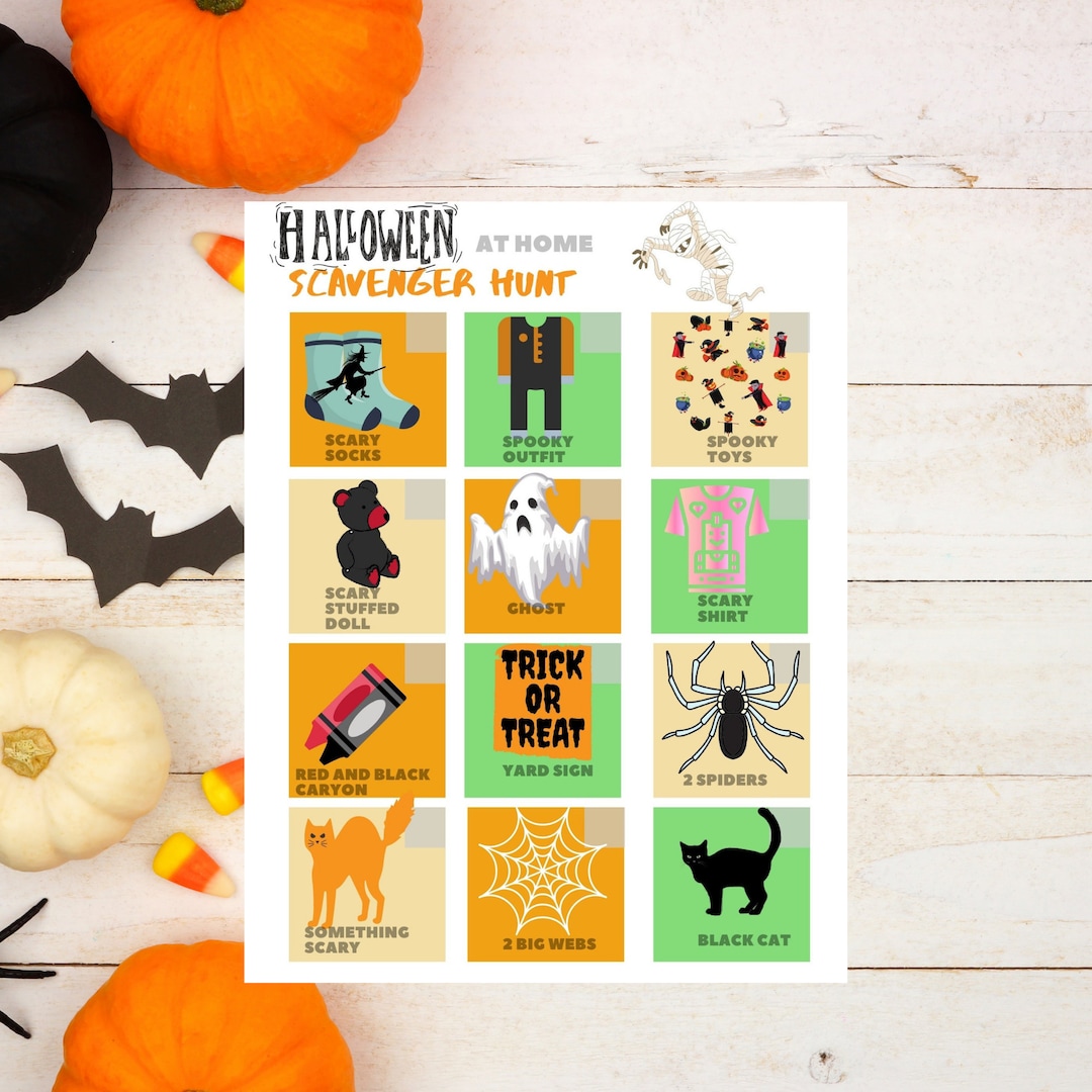 Halloween Scavenger Hunt Printable - Etsy