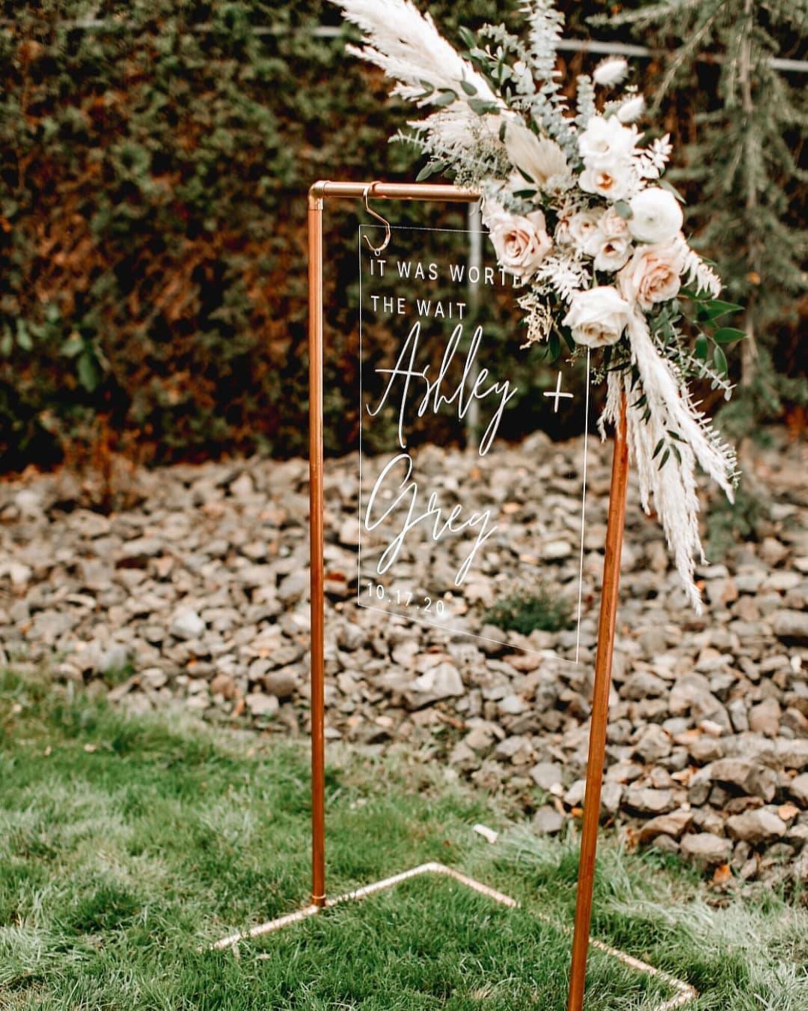 Arch Acrylic Sign Modern Acrylic Sign Wedding Arch Sign - Etsy