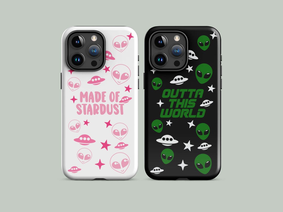 Alien Case for Iphone®, Space Themed Phone Case, Dual Layer Protection ...