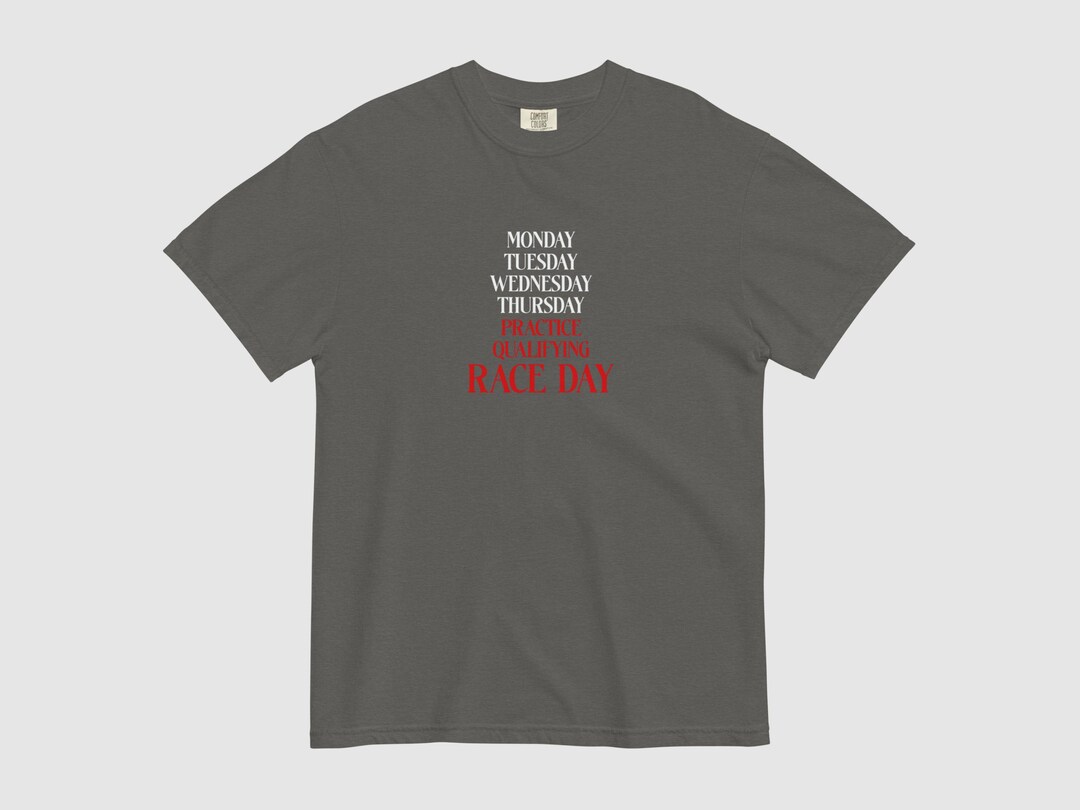 F1 Inspired Race Week Schedule T-shirt, Formula 1 Inspired Shirt ...