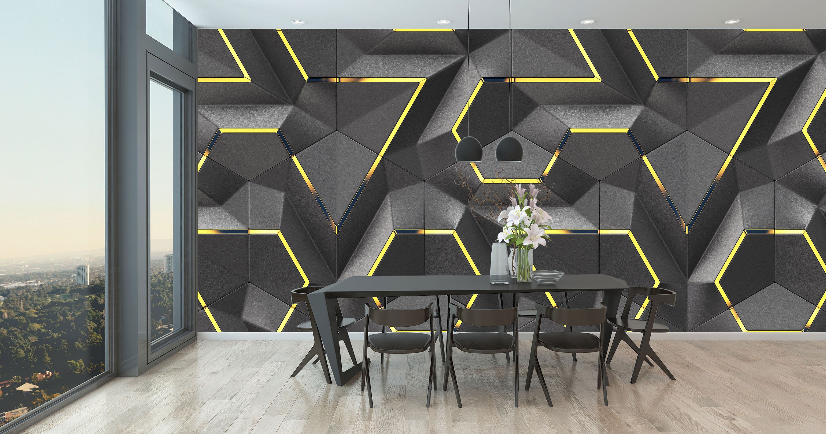 Grey 3d Wall Mural Bedroom Wallpaper Living Room Mural Easy - Etsy UK