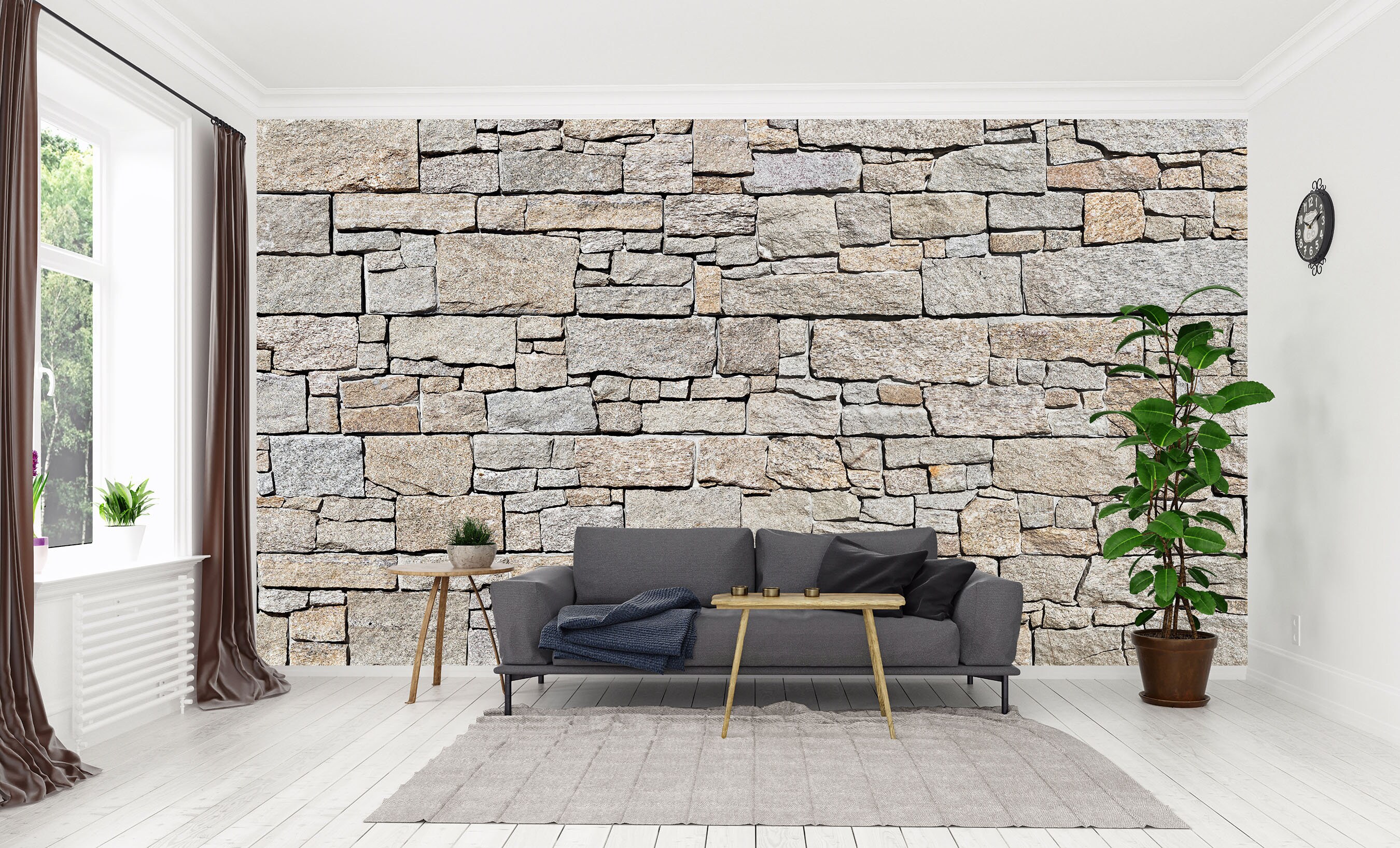 Just Stone Effect Wall Mural Bedroom Wallpaper Living Room - Etsy UK