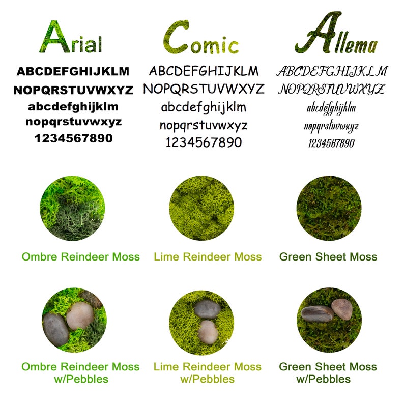 Custom Moss Letters – Preserved Green Wall Art - Etsy