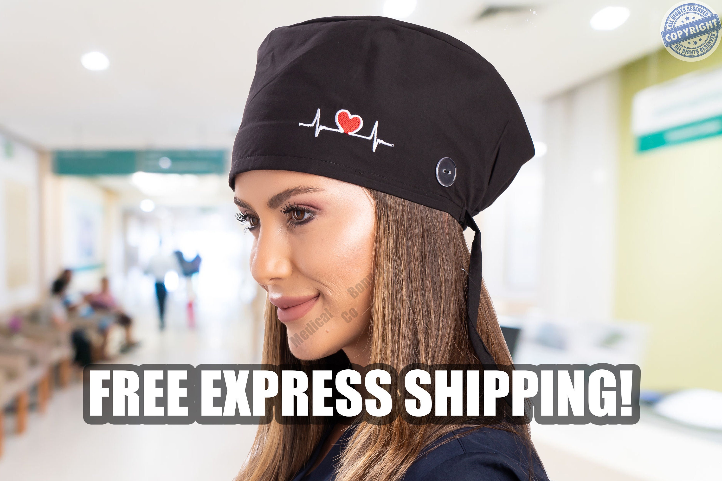 2 PCS DIFFERENT COLOUR Medical Bonnets Unisex Scrub Caps - Etsy