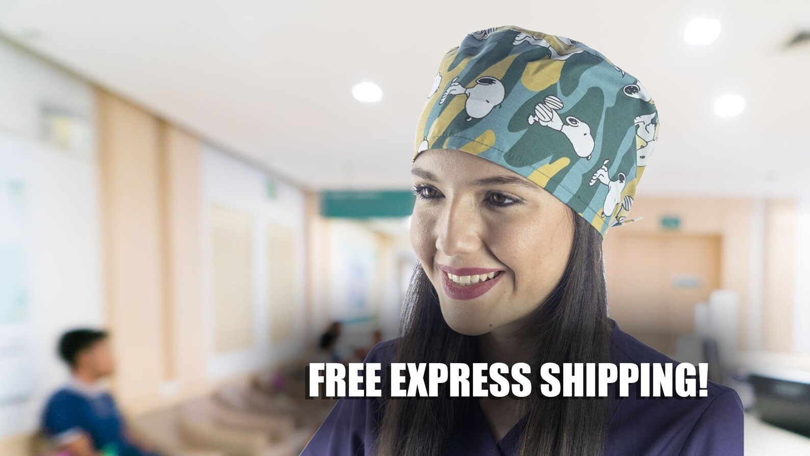 UNISEX Scrub Cap With Buttons, Bouffant, Dental Hygienist Hat, Dental ...