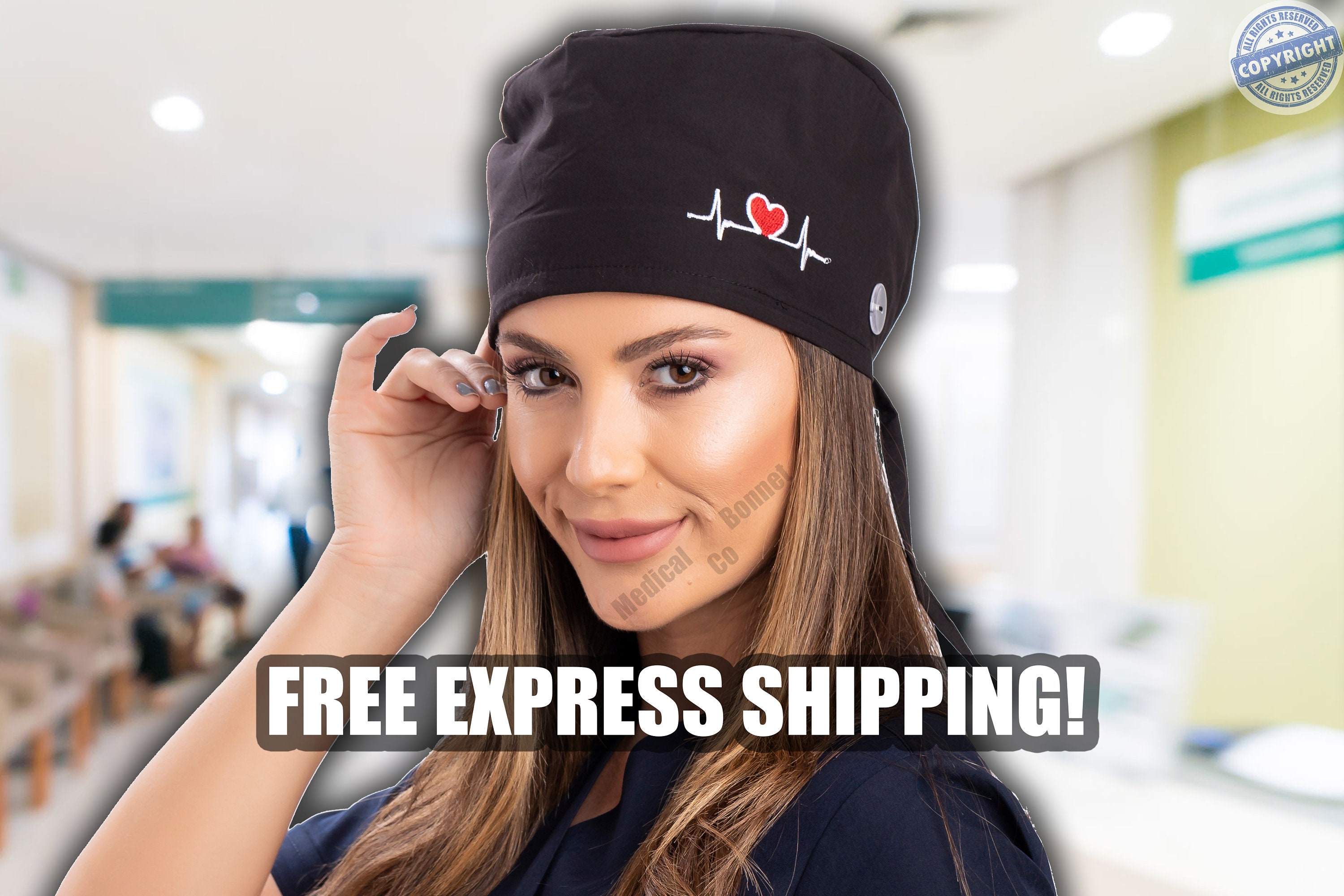 2 PCS DIFFERENT COLOUR Medical Bonnets Unisex Scrub Caps - Etsy