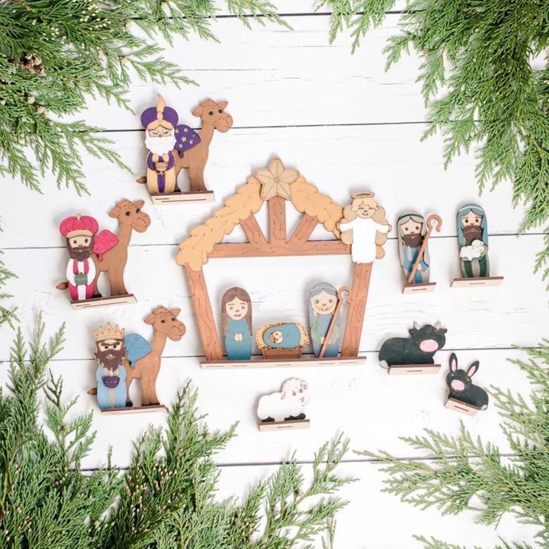 Nativity Scene Christmas Kid's Craft Kit, DIY Kit, Paint Activity ...