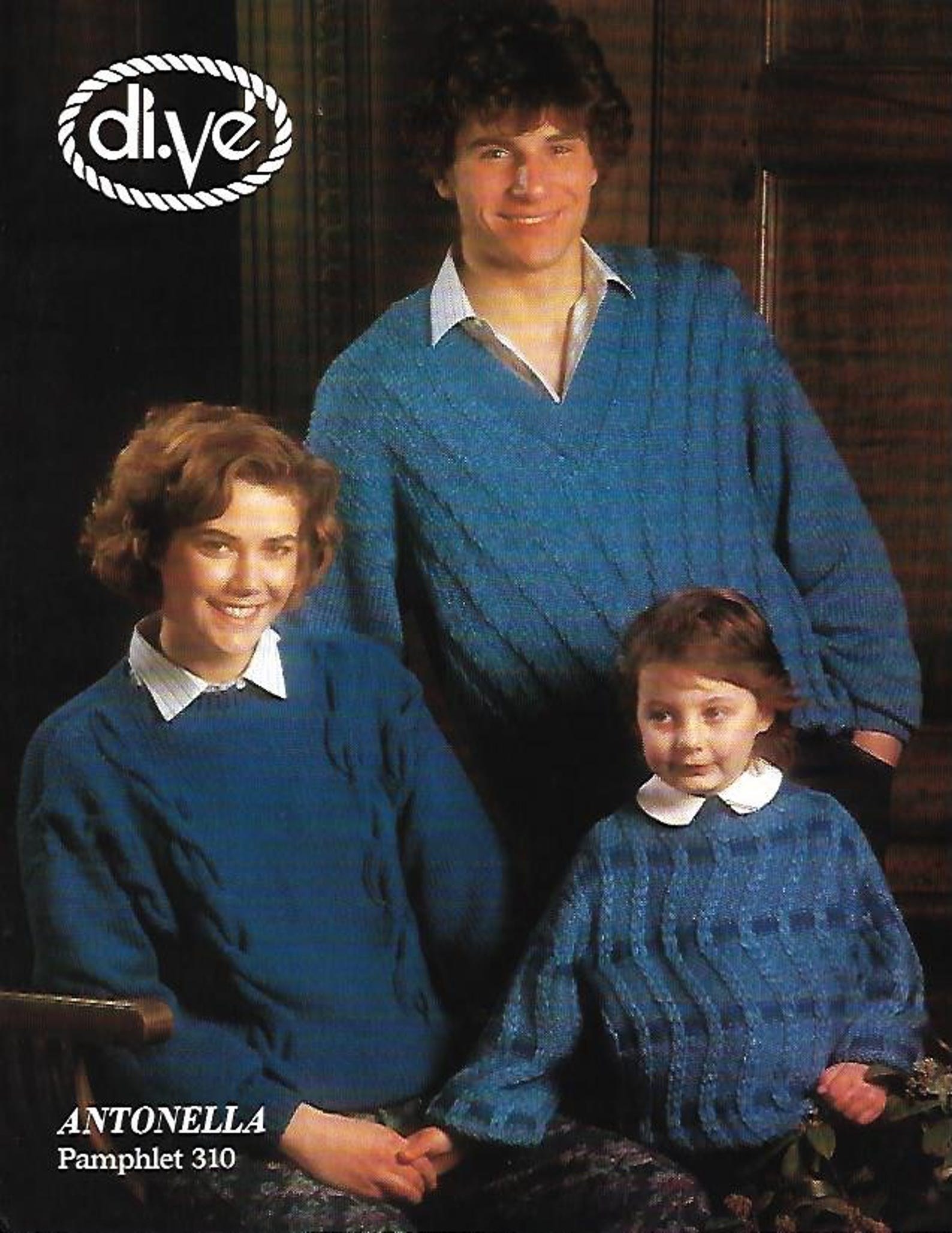 Dive Pamphlet 310 - Antonella | 80s Vintage Knitting Pattern - Etsy