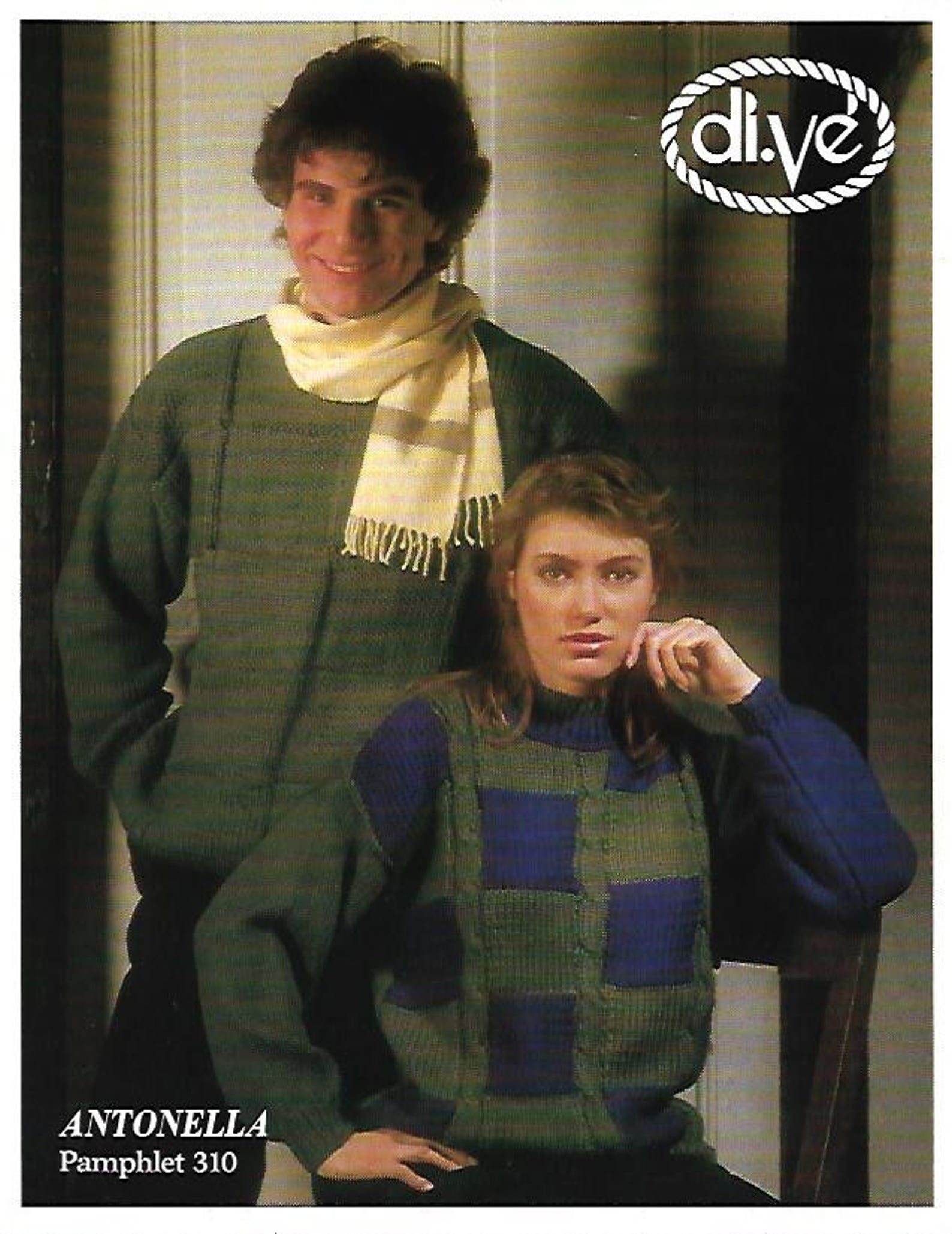 Dive Pamphlet 310 - Antonella | 80s Vintage Knitting Pattern - Etsy