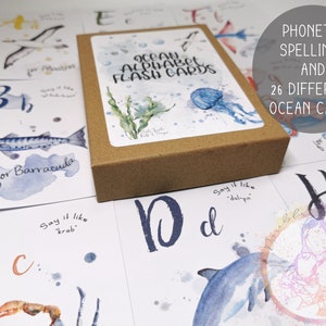 Educational Fun Ocean Flash Cards Alphabet, Learning, Teaching, School ...