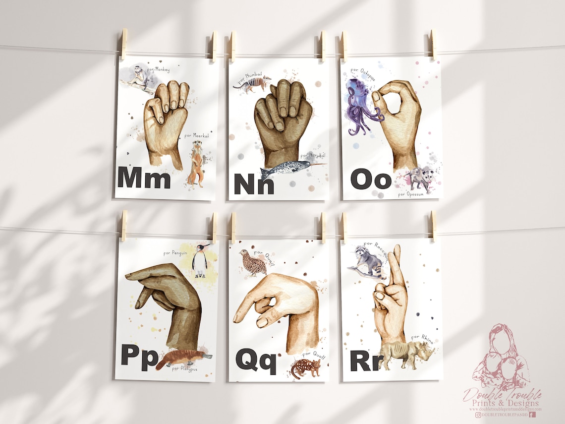 ASL DIGITAL DOWNLOAD Educational Fun American Sign Language - Etsy