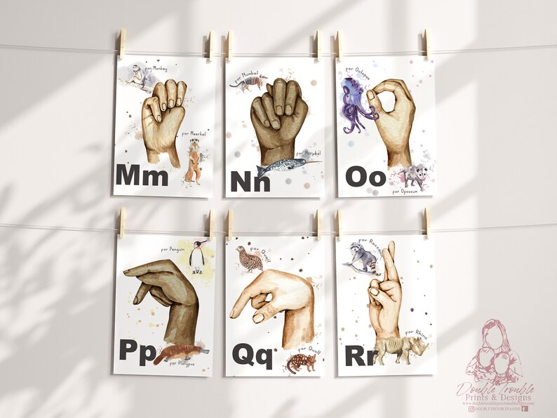 ASL DIGITAL DOWNLOAD Educational Fun American Sign Language - Etsy