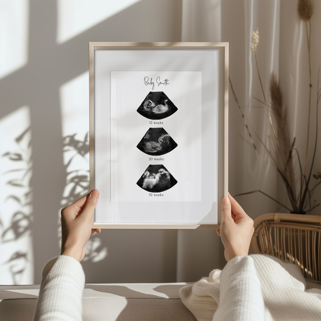 Personalized Baby Scan Keepsake Print - Ultrasound Art, Expecting Mum ...