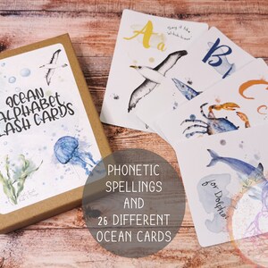 Educational Fun Ocean Flash Cards Alphabet, Learning, Teaching, School ...