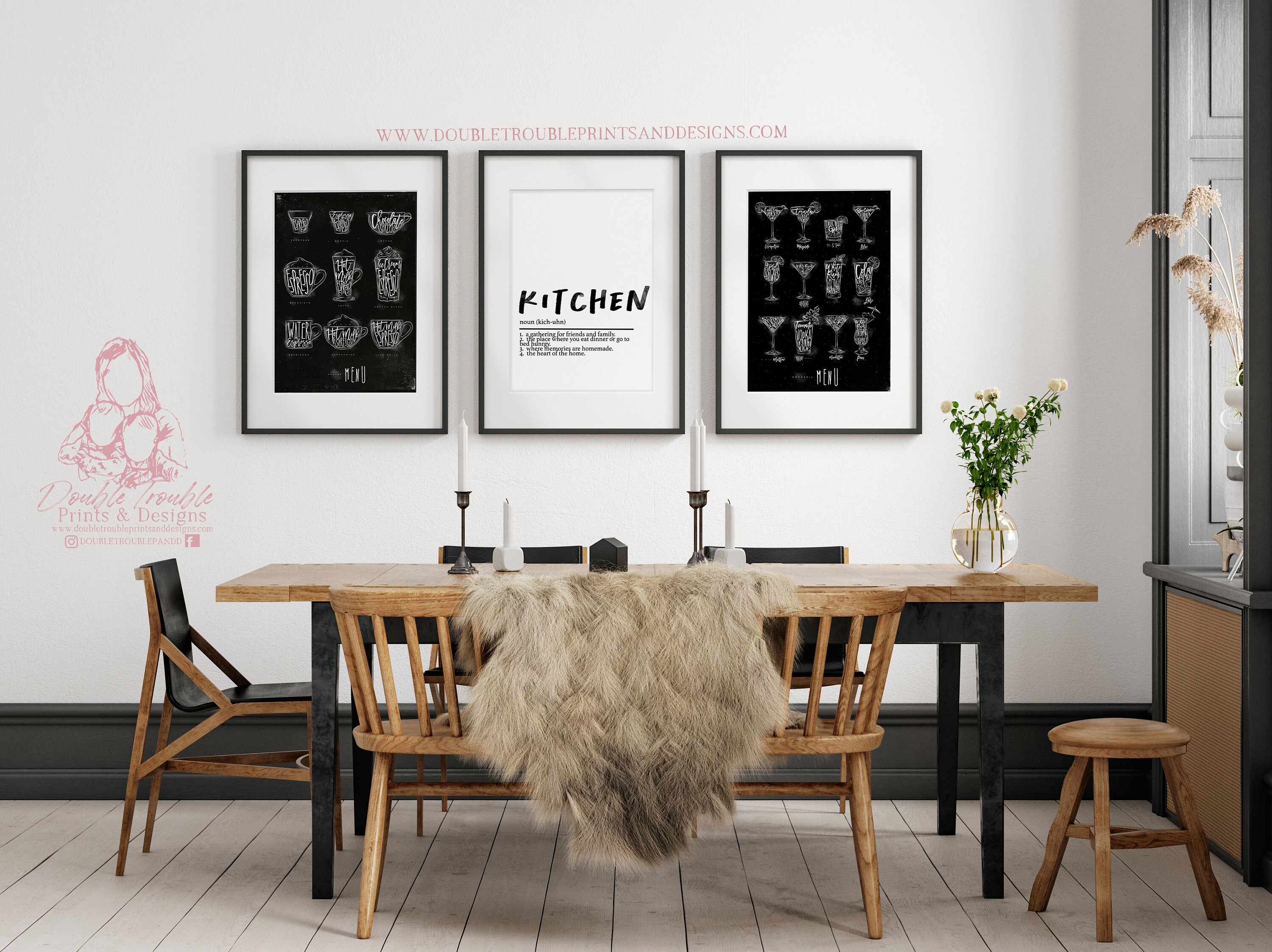 RETRO COFFEE MENU Print Kitchen Personalised Coffee Chalk - Etsy UK