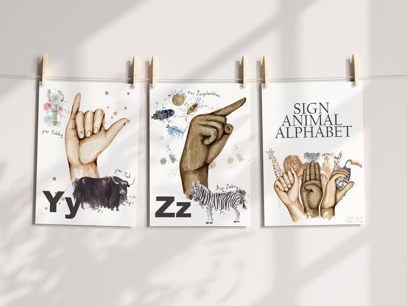 ASL DIGITAL DOWNLOAD Educational Fun American Sign Language - Etsy