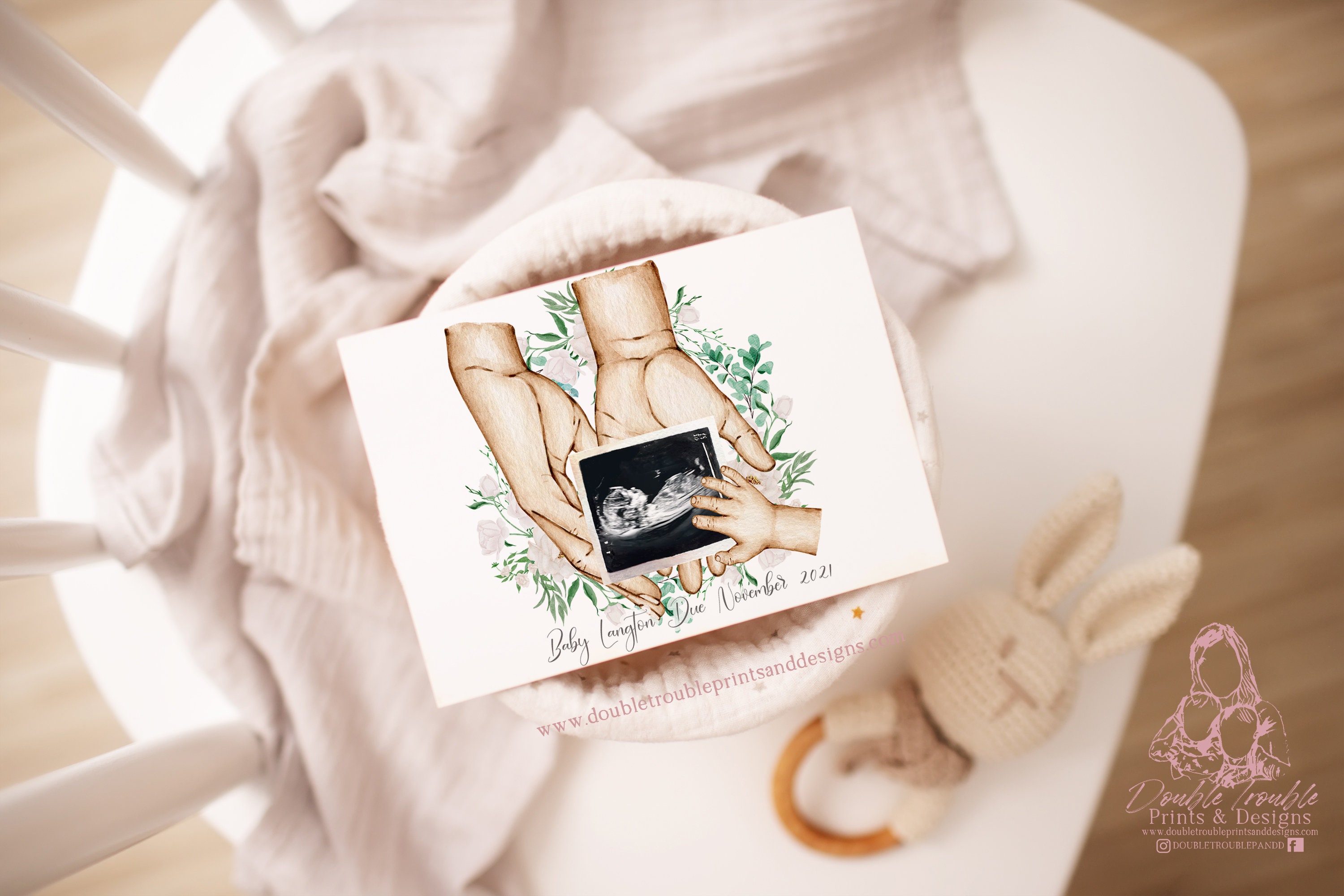ULTRASOUND BABY SCAN Watercolour Illustration - Keepsake-newborn ...