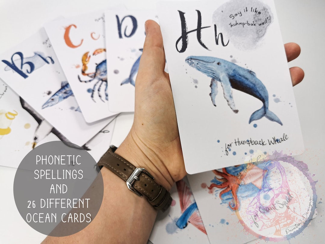 Educational Fun Ocean Flash Cards Alphabet, Learning, Teaching, School ...