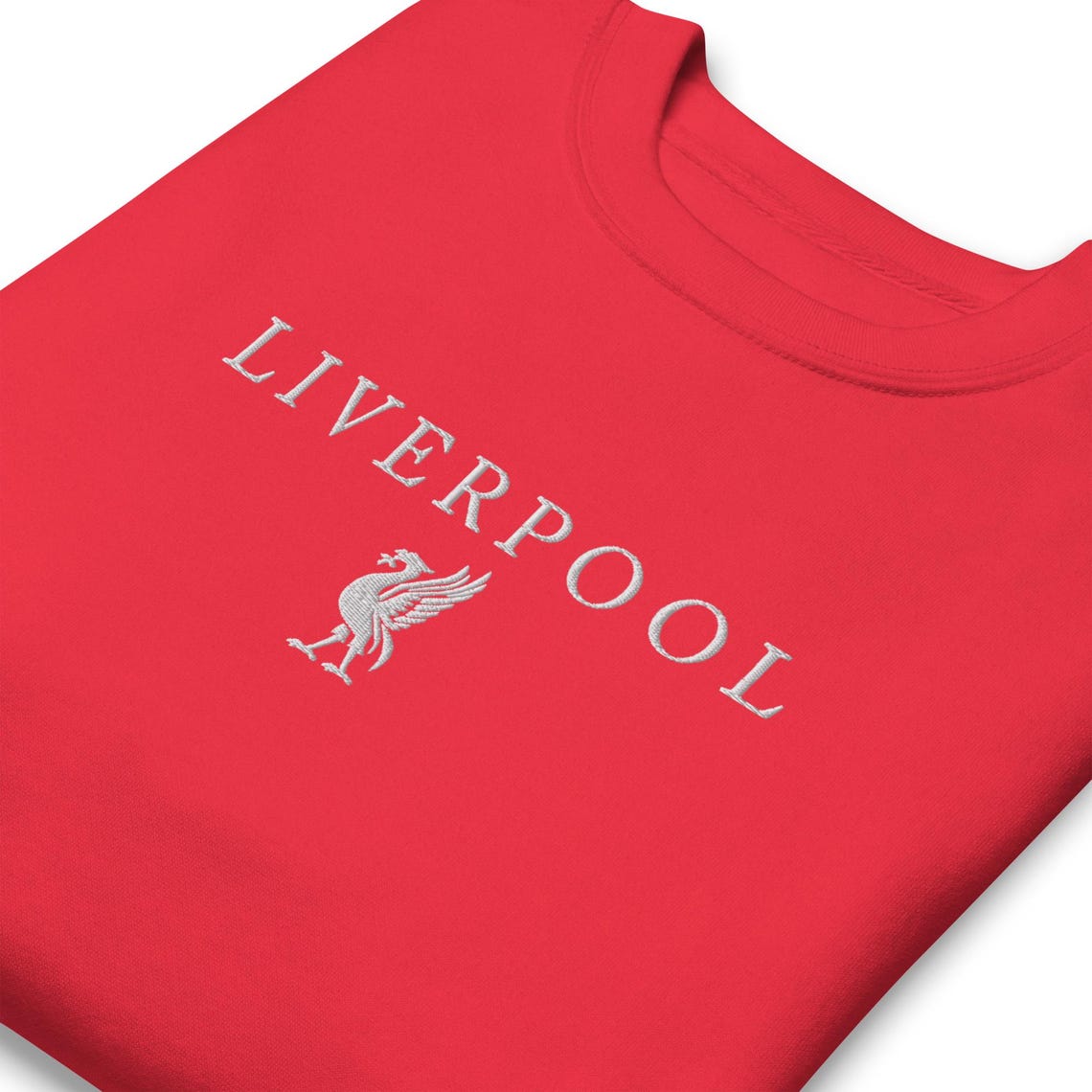 Liverpool FC Embroidered Crewneck Sweatshirt – Liverbird Logo & Classic ...