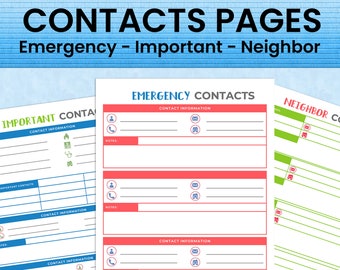 Important Phone Numbers - Etsy