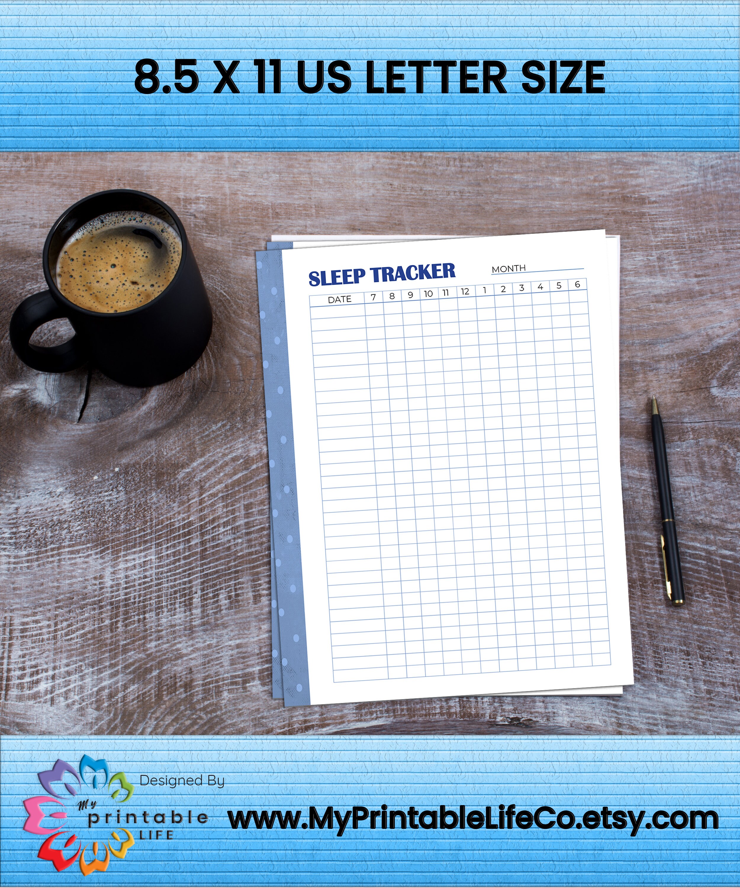 Sleep Journal Tracker Planner Printable PDF Insert - Insomnia Journal ...