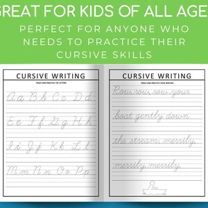 Cursive Tracing and Writing Practice Worksheets Alphabet A - Z Tracing ...