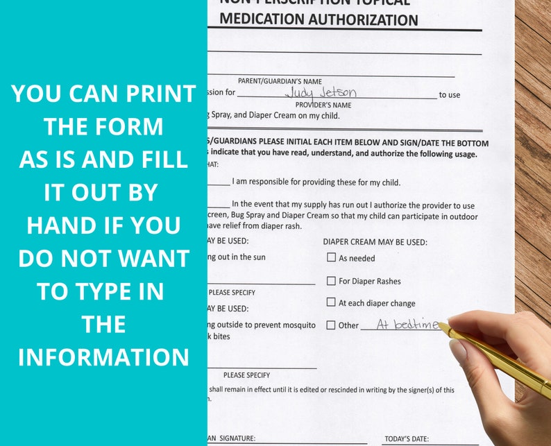 Medication Authorization for Non-prescription Topicals, Diaper Cream ...