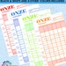 ONZE Score Sheet, Card Game Scorecard, Comes in 5 Colors, 2 Sizes ...