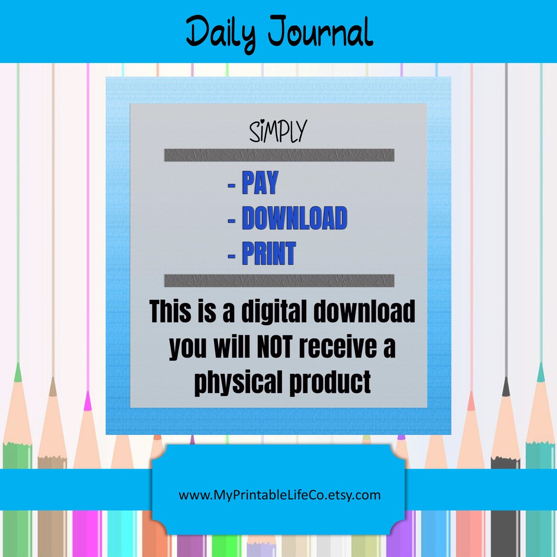 Daily Journal Printable Planner Inserts Personal Diary Pages - Etsy