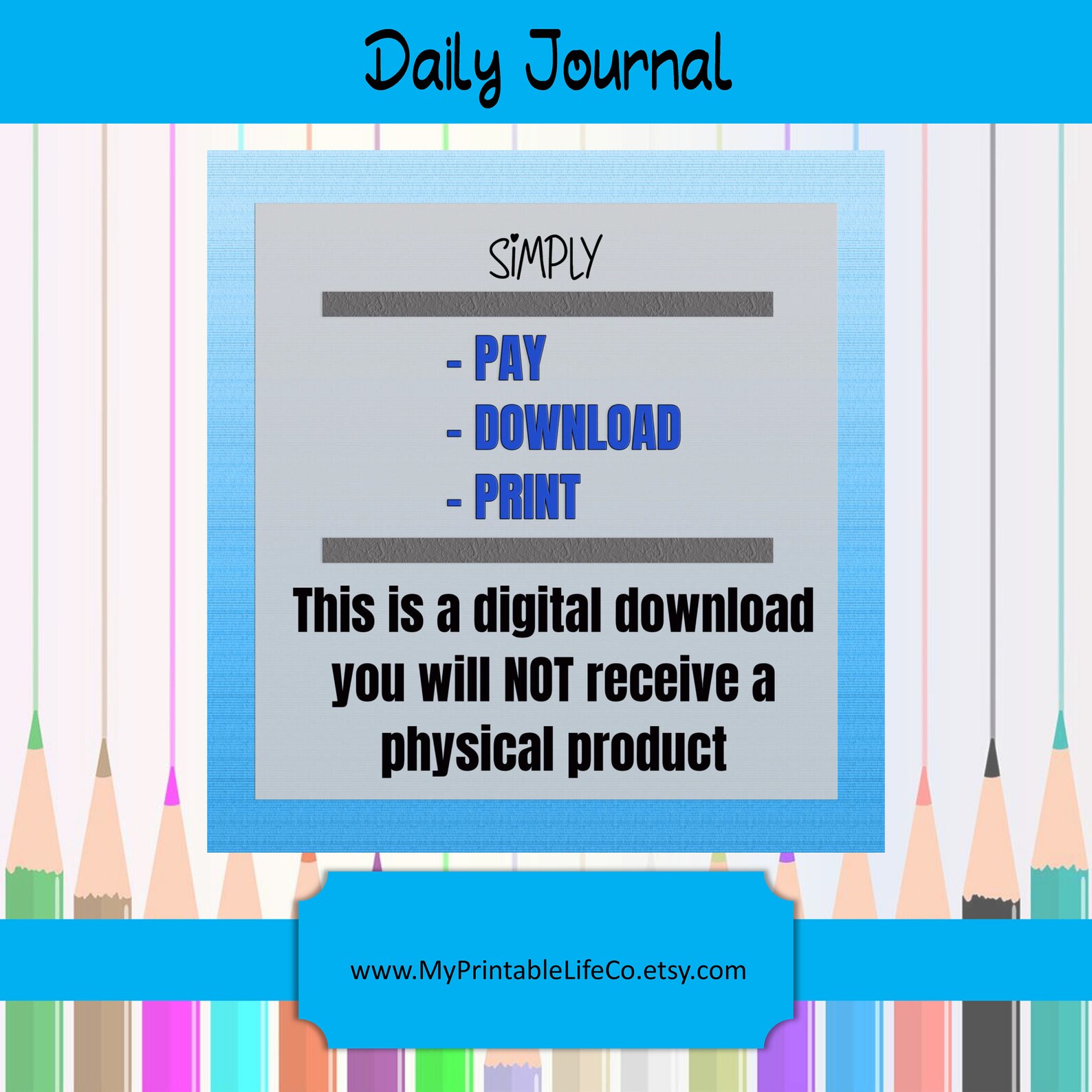 Daily Journal Printable Planner Inserts Personal Diary Pages - Etsy