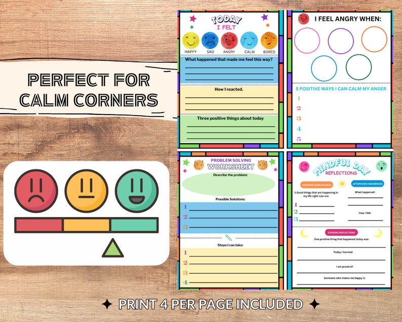 Kids' Emotions Worksheets Emotional Intelligence Self-control ...