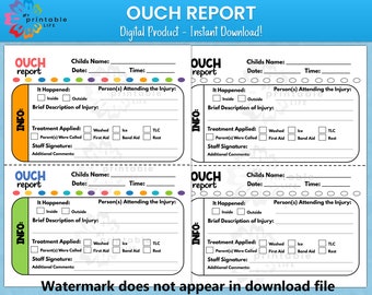 Incident Report Form Daycare - Etsy