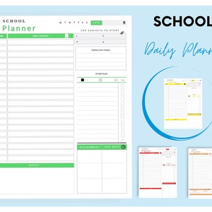 School Daily Planner Page | Printable Organizer for Students and ...