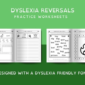 Dyslexia Letter Reversals Worksheets for the Letters B, D, P, Q, T, and ...