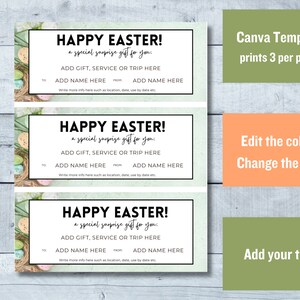 Editable Easter Celebration Certificate | Personalized Canva Design ...