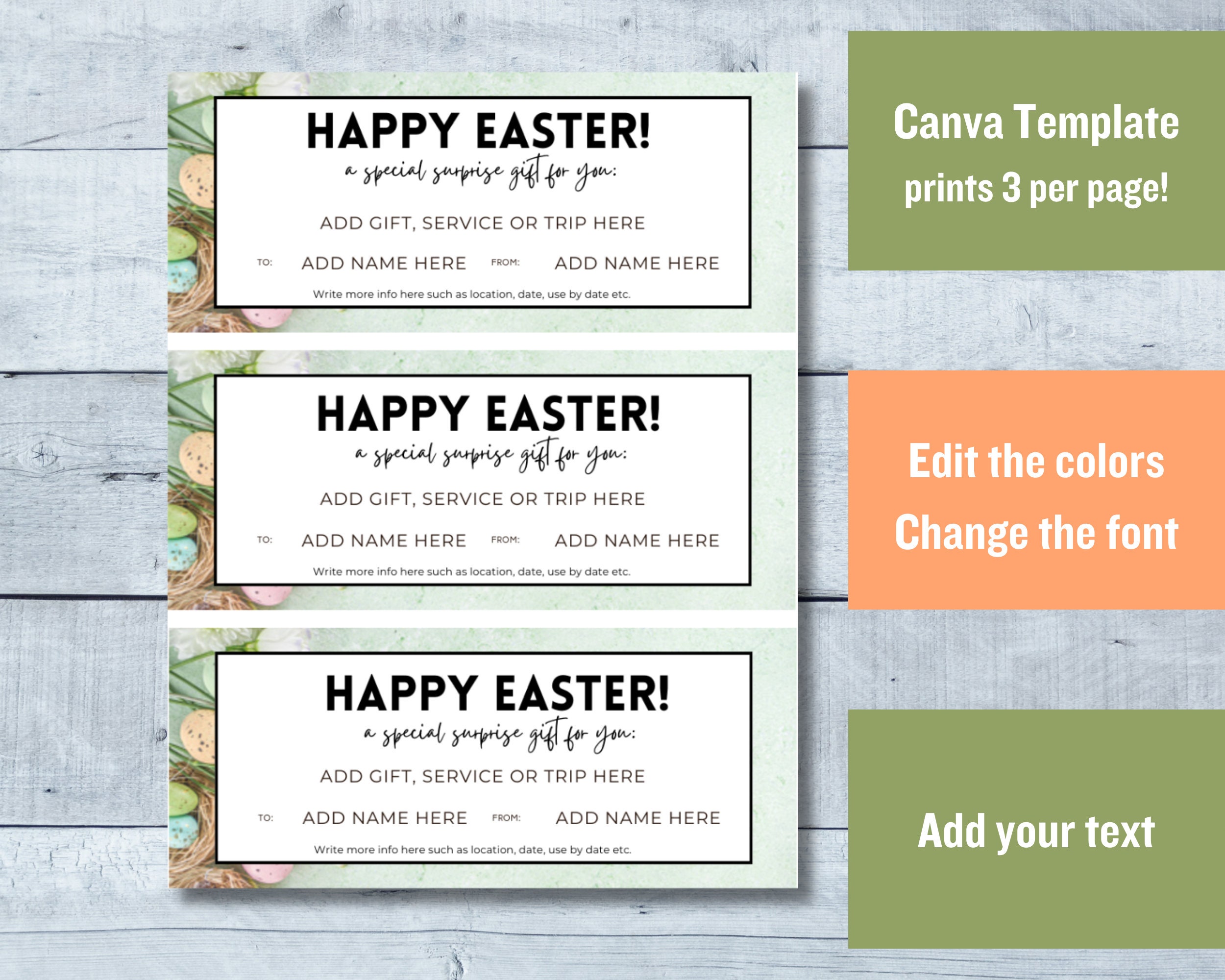 Editable Easter Celebration Certificate | Personalized Canva Design ...