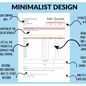 Job Estimate Editable Template | Streamline Workflow & Showcase ...