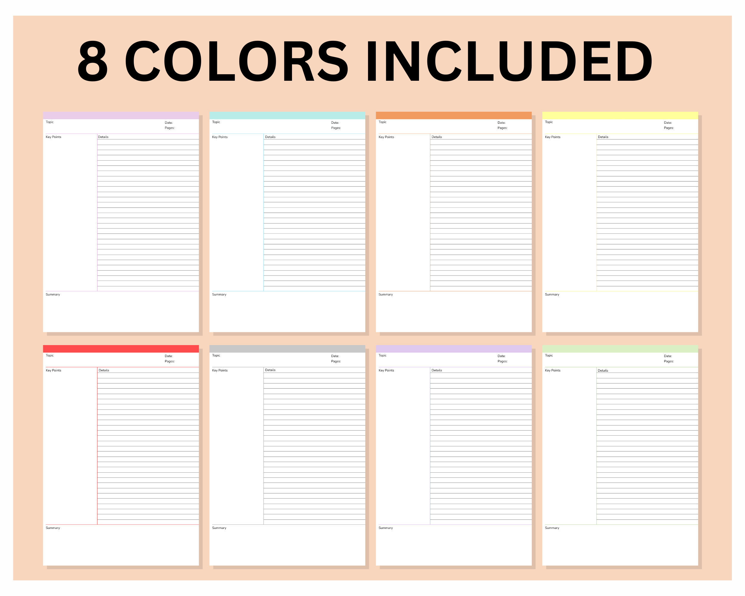 Cornell Notes Paper Printable: Effective Student Study Tool, Cornel ...