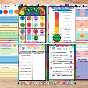 Kids' Emotions Worksheets | Emotional Intelligence Self-control ...
