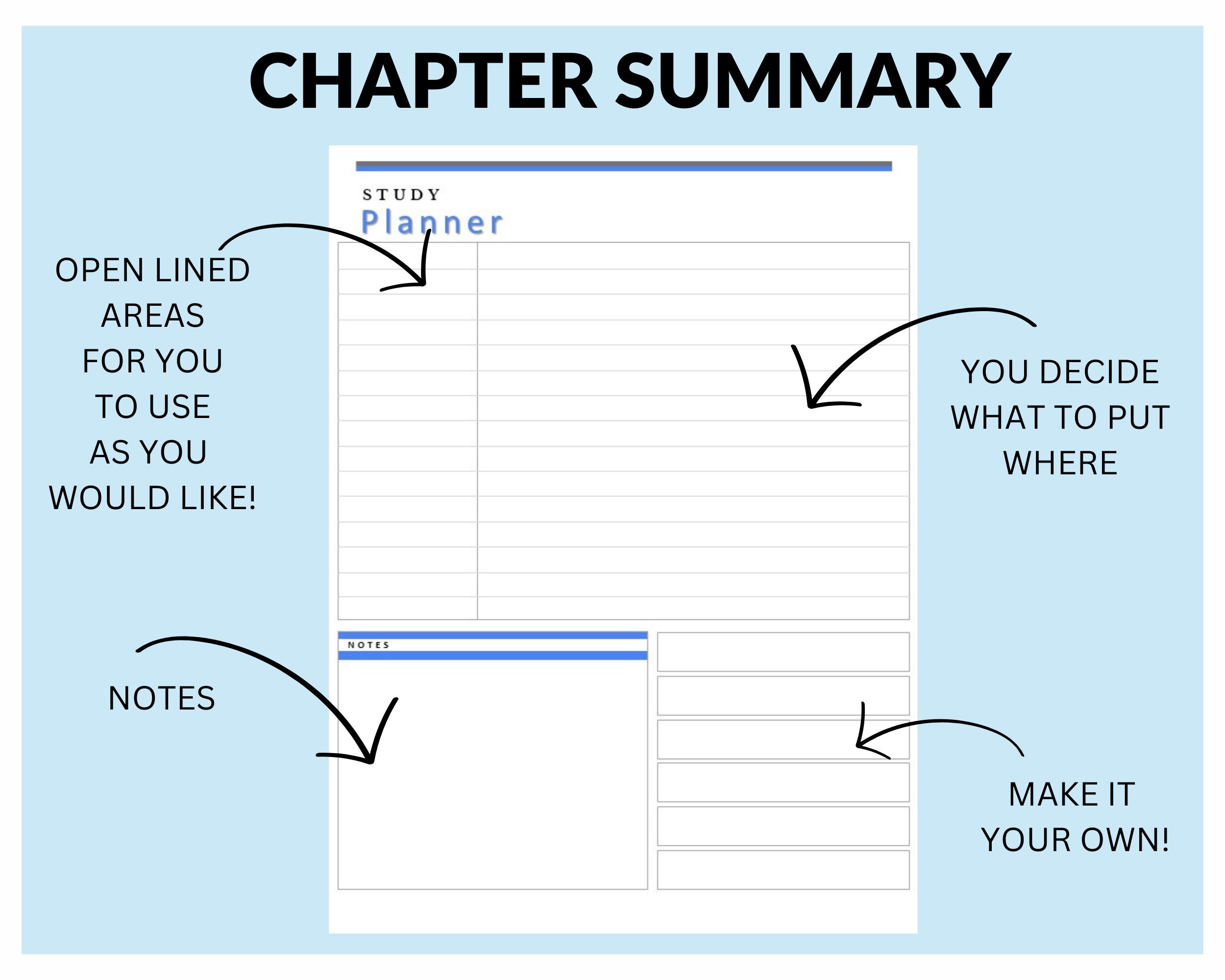 Student Study Planner Page | Printable Study Organizer - Etsy