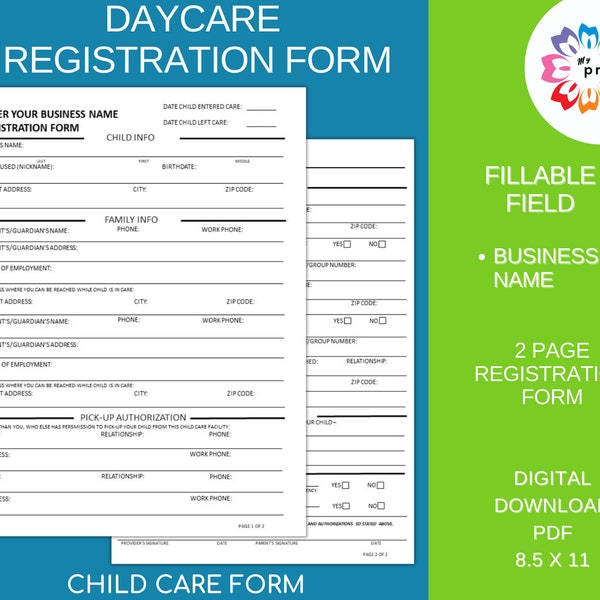 Daycare Forms - Etsy