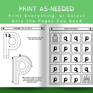 Dyslexia Letter Reversals Worksheets for the Letters B, D, P, Q, T, and ...