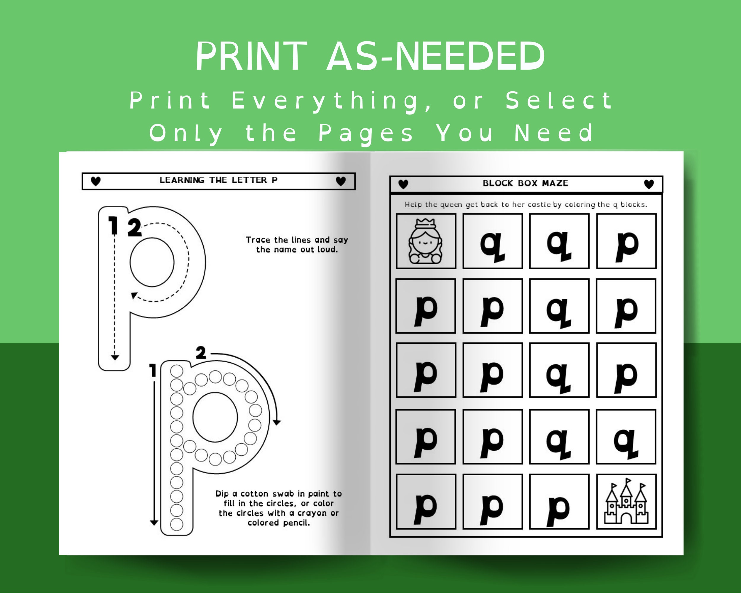 Dyslexia Letter Reversals Worksheets for the Letters B, D, P, Q, T, and ...