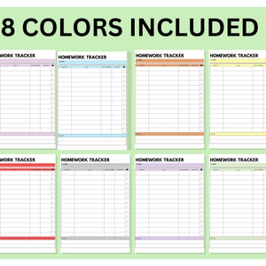 Homework Tracker Printable for Busy Students to Simplify Your Study ...