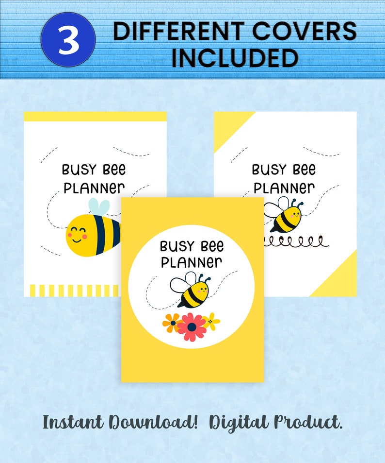 Busy Bee Planner, Undated Printable Productivity Planner, Daily Planner ...