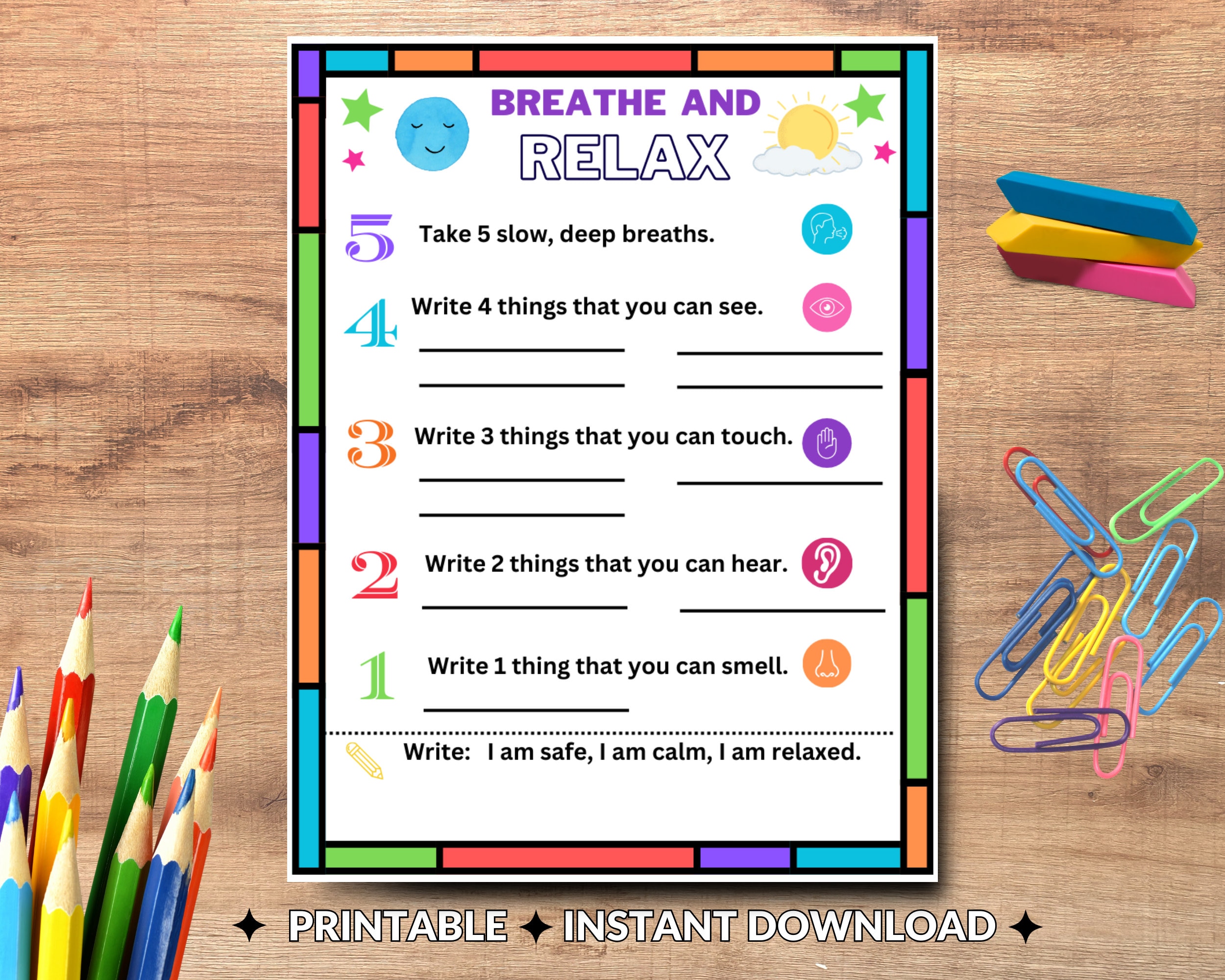 Kids' Emotions Worksheets | Emotional Intelligence Self-control ...