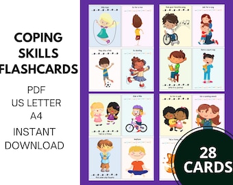 Coping Skills Cards - Etsy